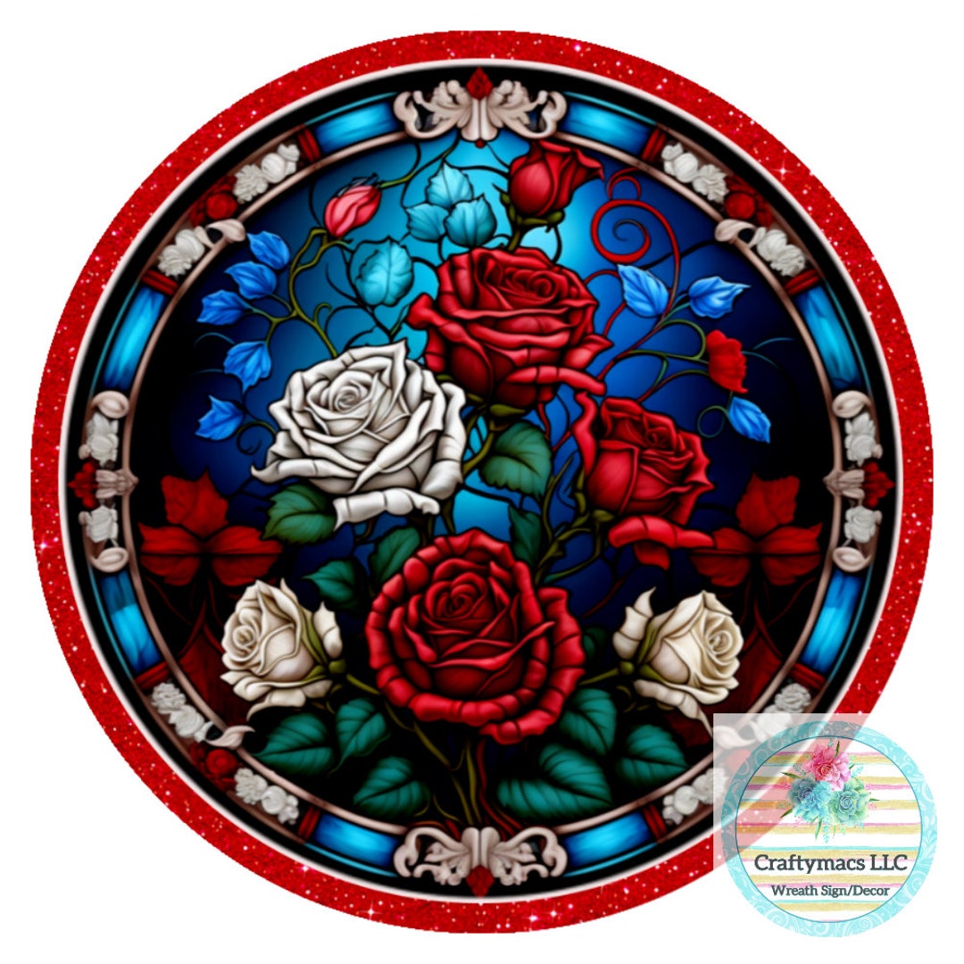 Patriotic Roses Sign, Wreath Sign, Liberty Sign, Military Sign ...