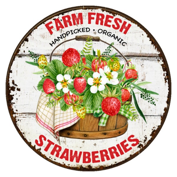 Strawberry Farm Sign - Etsy