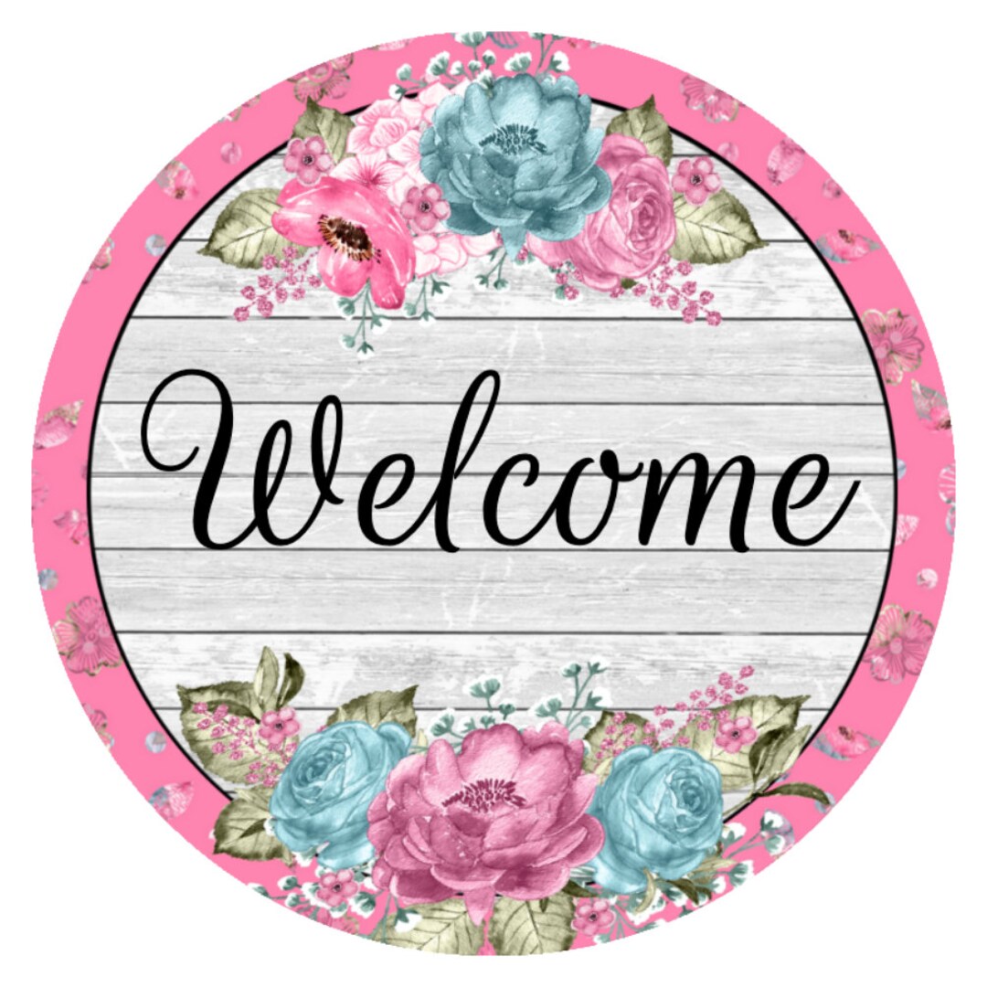 Wreath Sign, Spring Summer Sign, Door Decor, Welcome Sign - Etsy