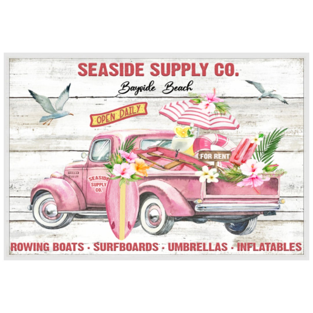 Seaside Ocean Sign Spring Summer Sign Wreath Sign Home - Etsy