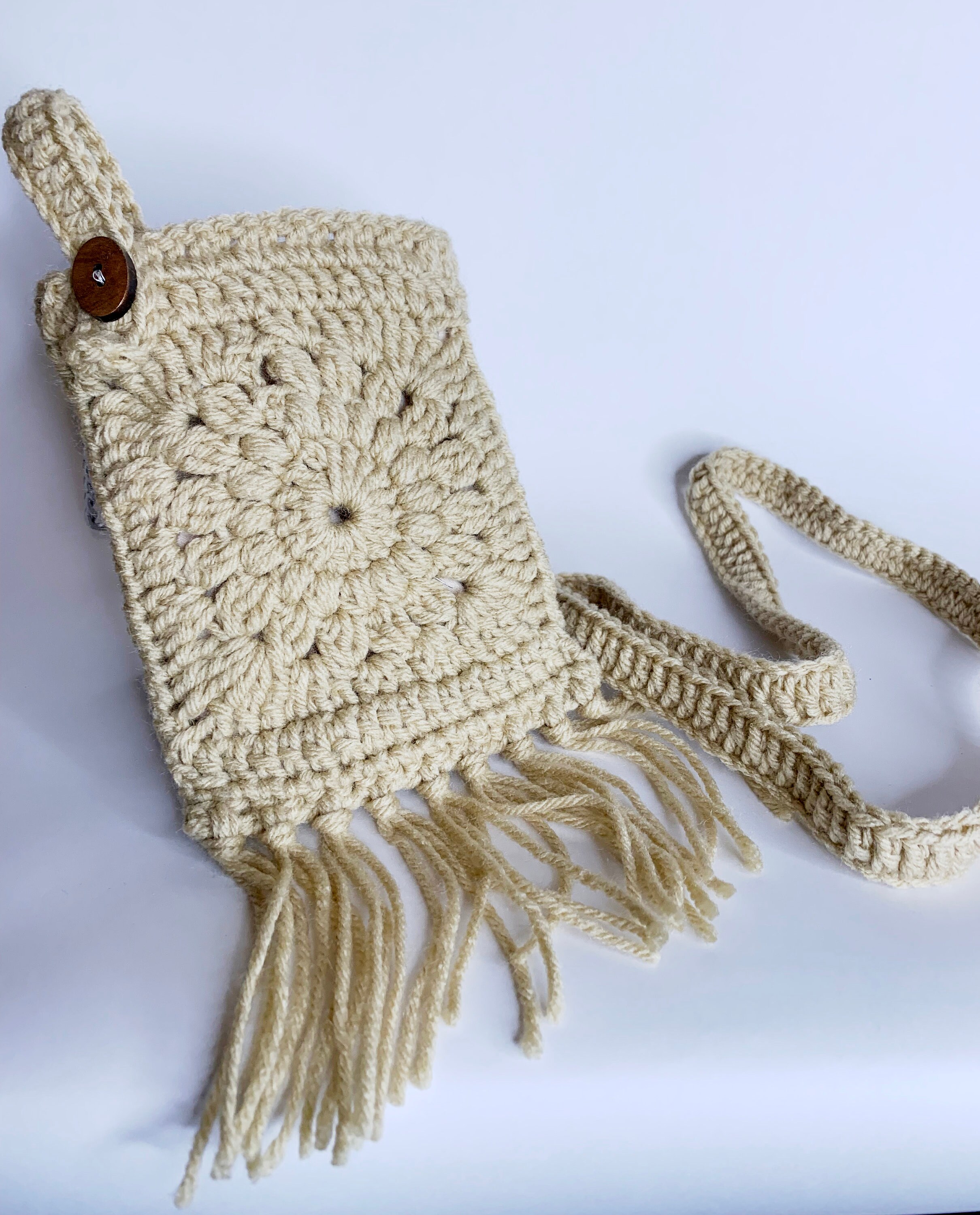 Crocheted Crossbody Phone Bag/cell Phone Bag/phone Case/ Crocheted ...