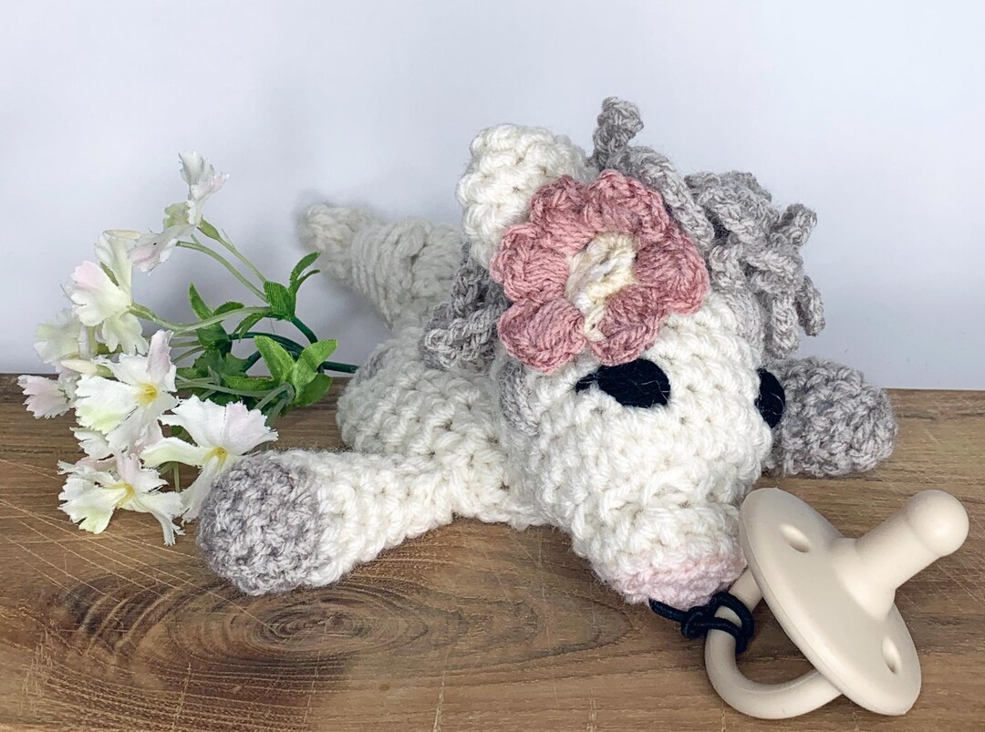 Highland Cow Lovey Crochet Pattern - Pacifier Lovey Pattern- Pacifier ...