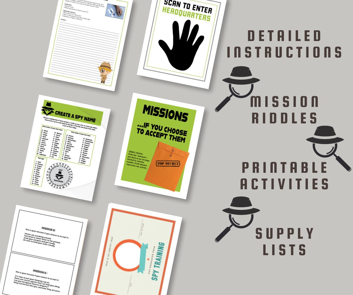 Birthday Party - Spy Edition - Simple Fun Plans for Kids - Spy Themed ...