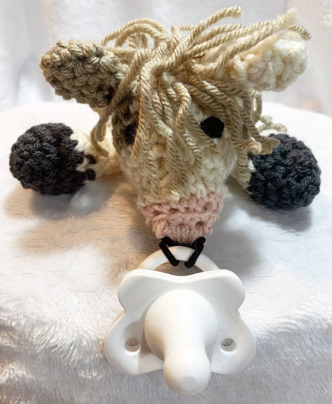 Highland Cow Pacifier Clip - Pacifier Lovey - Pacifier Animal ...