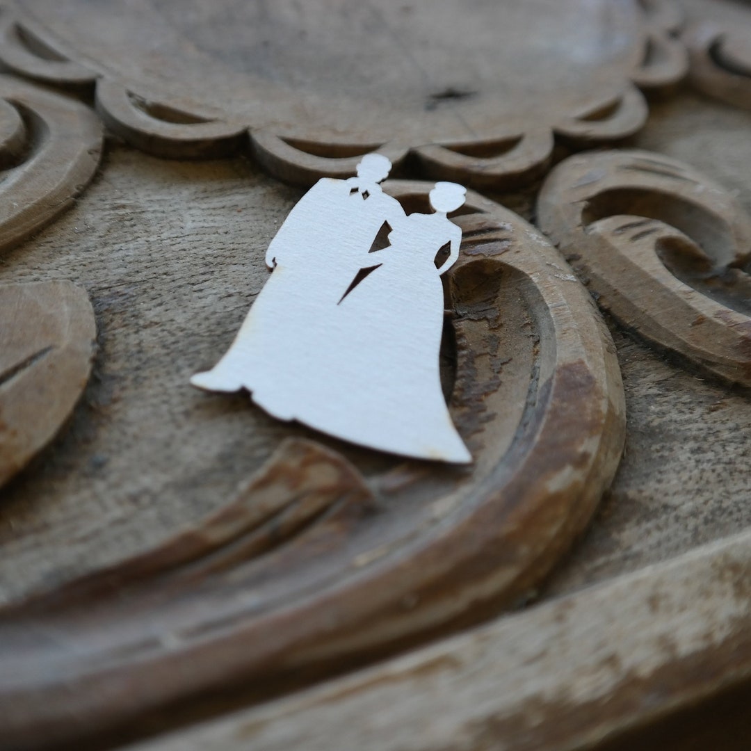 Laser Cut Groom and Bride Shape, Wedding Couple Chipboard Die Cut, Set ...