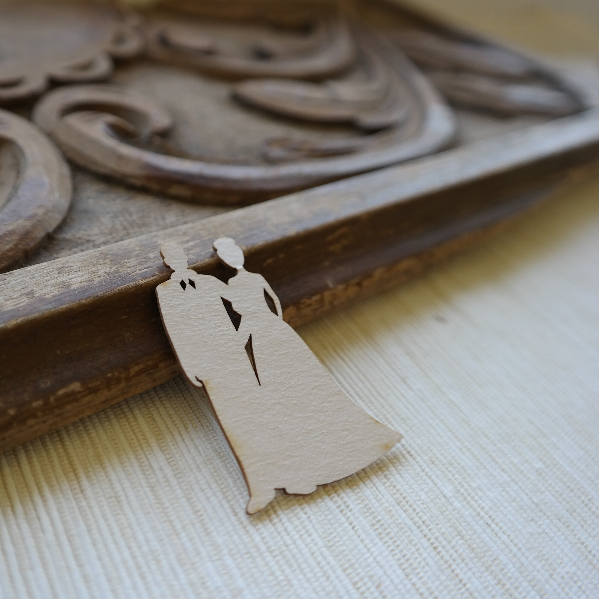 Laser Cut Groom and Bride Shape, Wedding Couple Chipboard Die Cut, Set ...