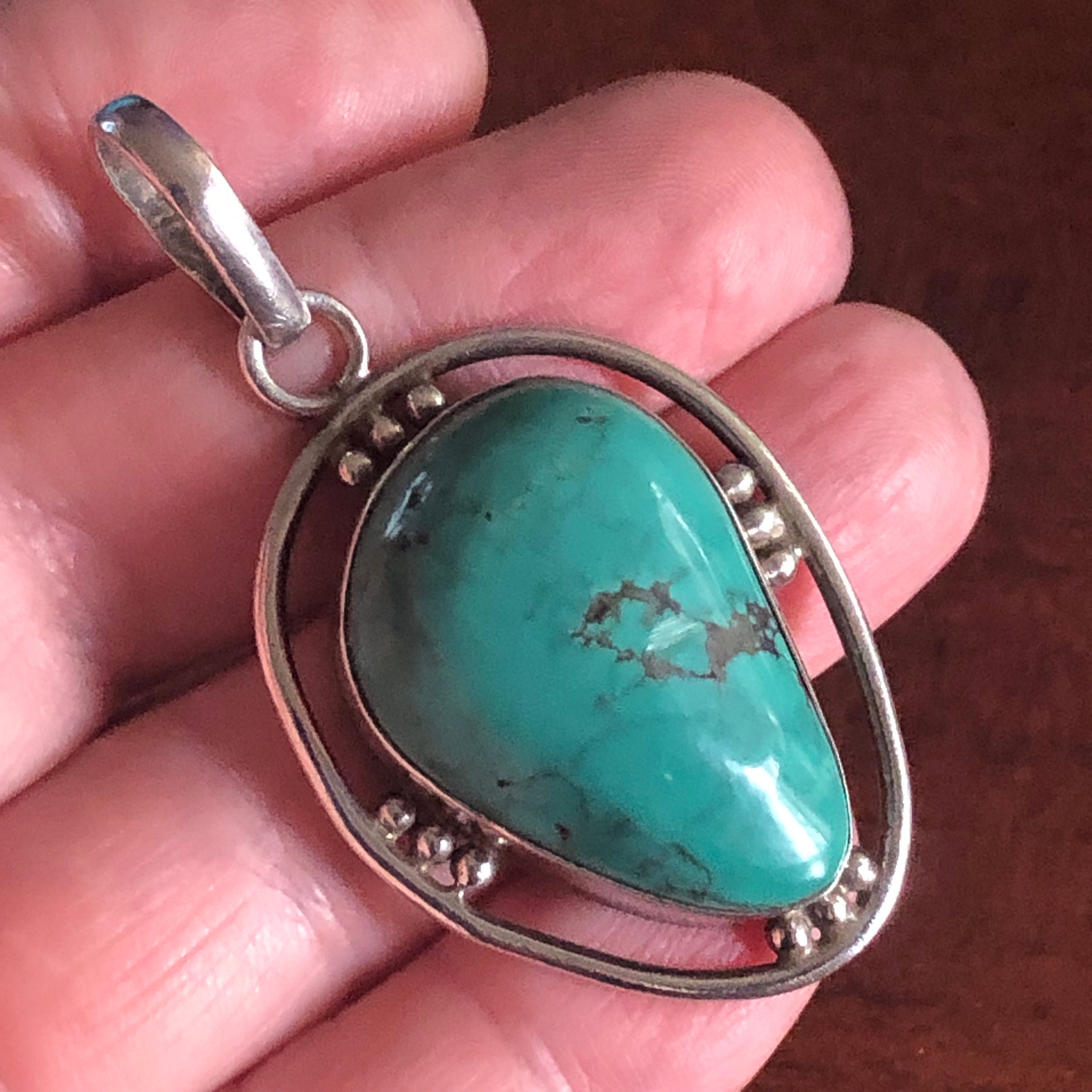 Vintage Native American Navajo Mary Dayea MD 925 Sterling Turquoise ...