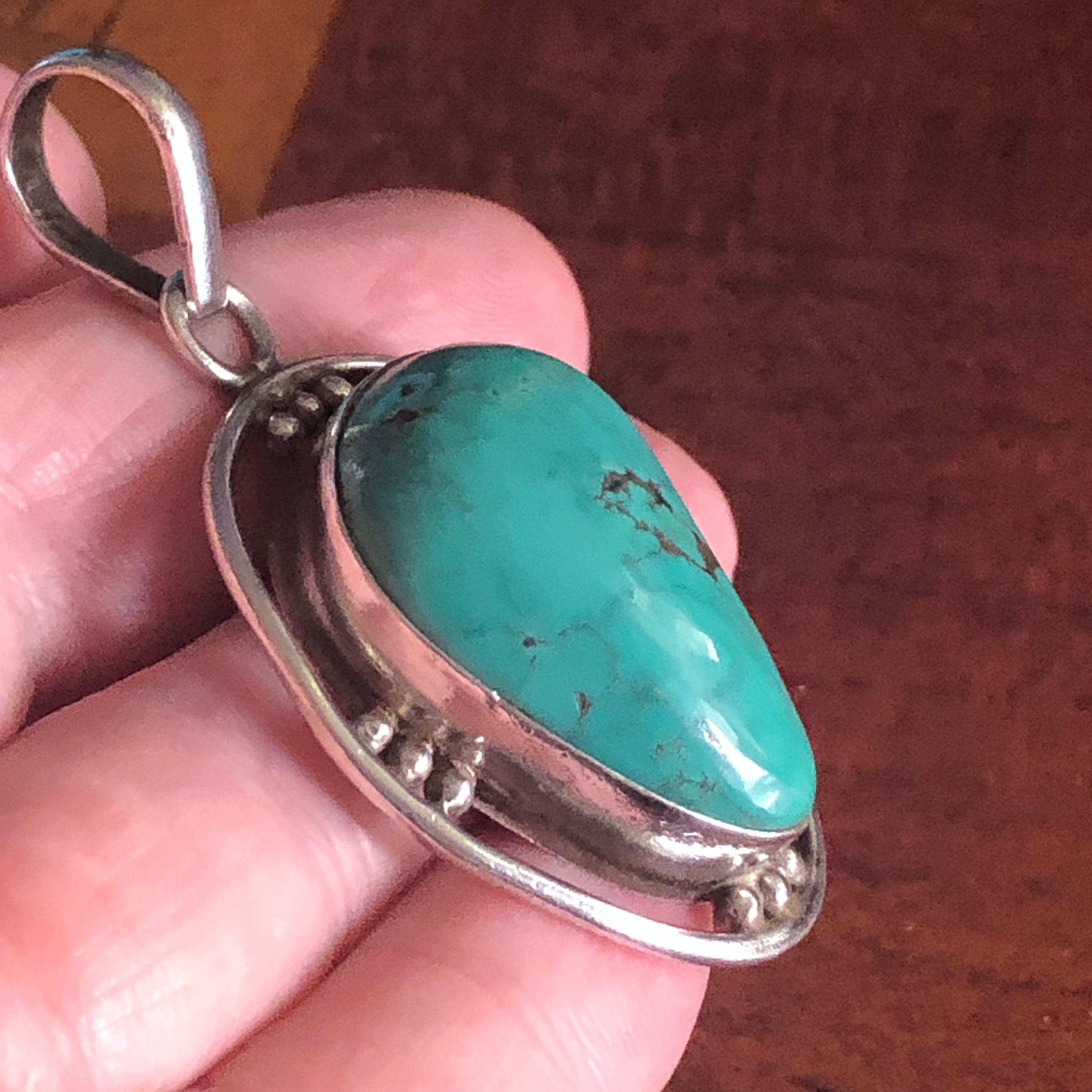 Vintage Native American Navajo Mary Dayea MD 925 Sterling Turquoise ...