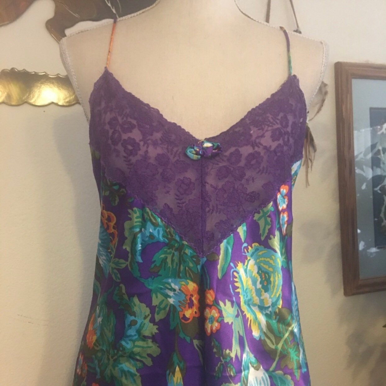 Vintage 80s Victorias Secret Lace Satin Chemise L - Etsy