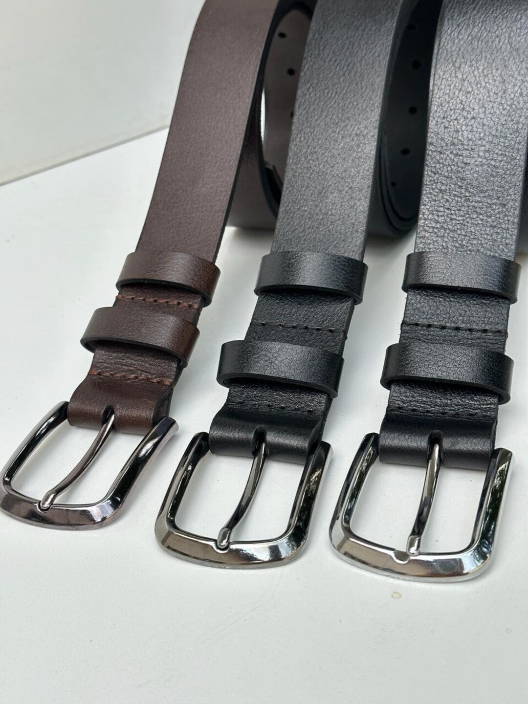 Handmade Leather Belt, Leather Belt, Unisex Leather Belt, Elegant ...