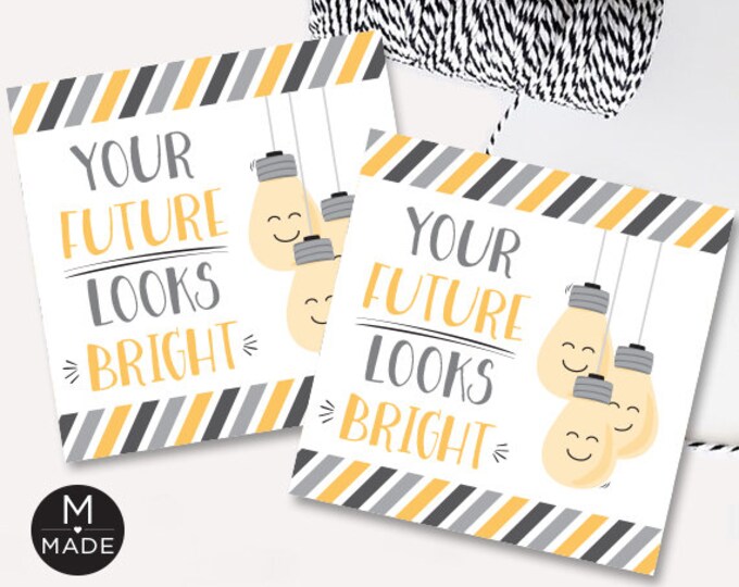 Here's to A Bright Future Tags,class of 2024 Tags,graduation Favor Tags ...