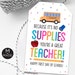 School Supplies Gift Tag for Teacher Back to School No Supplies You're ...