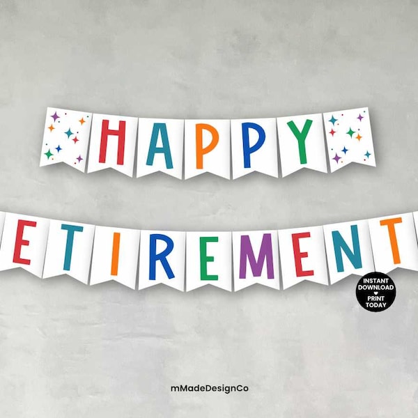 Retirement Banner - Etsy