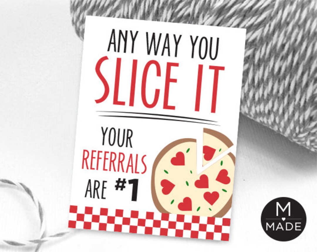 Pizza Referral Tags Business Marketing Real Estate Promo Referral ...
