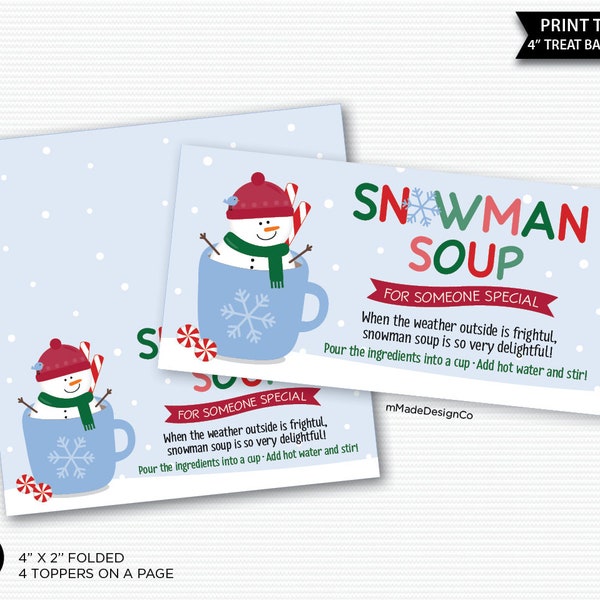 Snowman Soup - Etsy