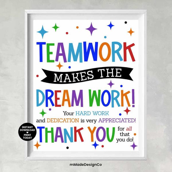 Teamwork Posters - Etsy