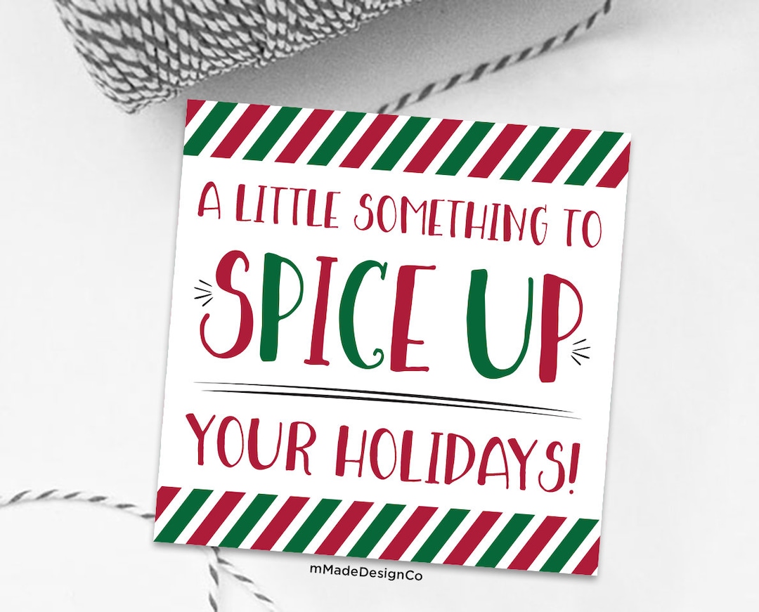 Spice up Your Holidays Gift Tags for Christmas Baking Salsa Mulling ...