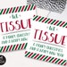 We Tissue A Merry Christmas Tissue Gift Tag Classroom School Bazaar ...