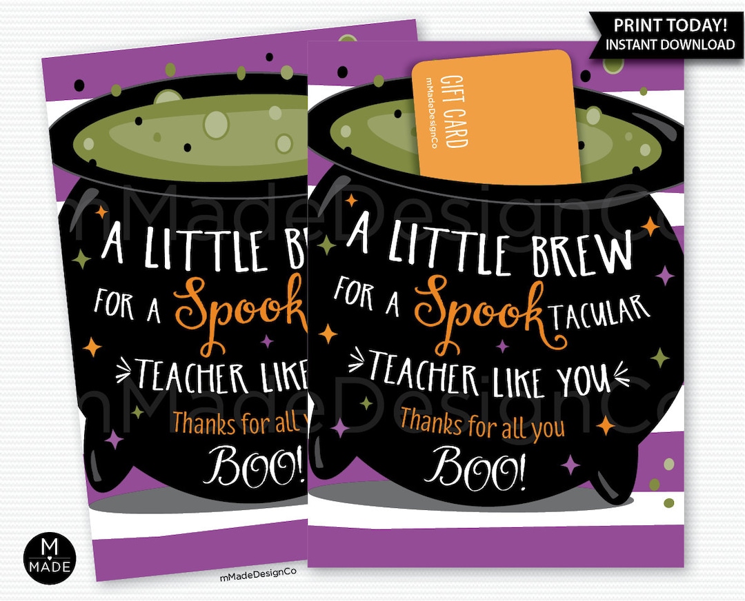 Personalizable Halloween Gift Card Holder for A Spooktacular Teacher ...
