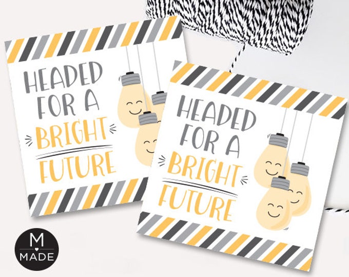 Here's to A Bright Future Tags,class of 2024 Tags,graduation Favor Tags ...