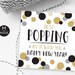 Popping by to Wish You Happy New Year Tags, Pop Gift Tag, Champagne ...