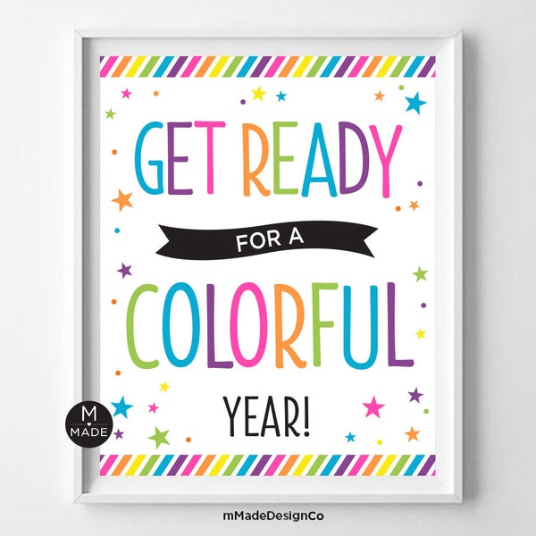 Get Ready for a Colorful Year Bulletin Board - Etsy
