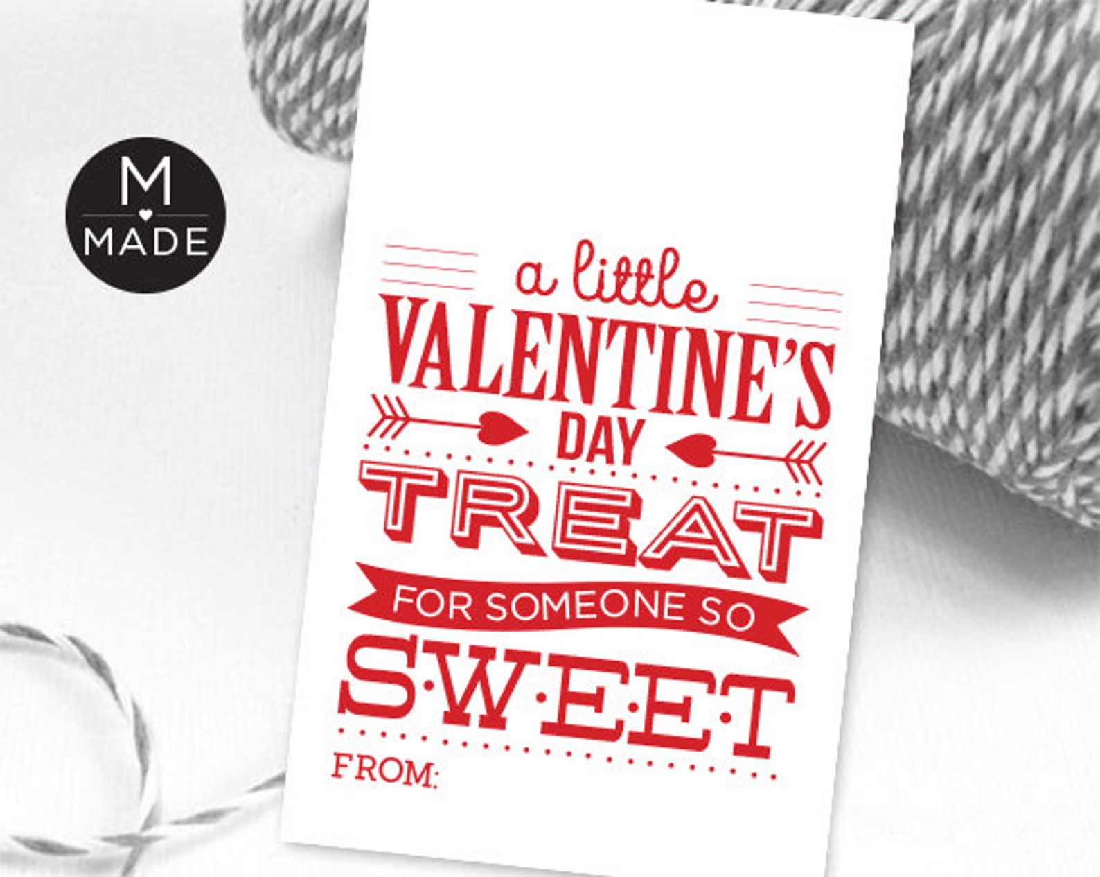 Valentines Treat Tags Printable Valentine's Day Tag - Etsy