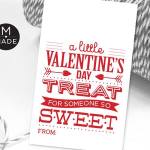 Valentines Treat Tags Printable, Valentine's Day Tag, Little Treat for ...