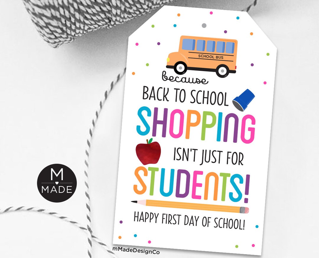 School Supplies Gift Tags for Teachers Back to School Shopping Isn't ...