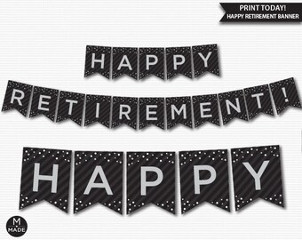 Retirement Banner, Retirement is Sweet, Retirement Poster, Retired Sign ...