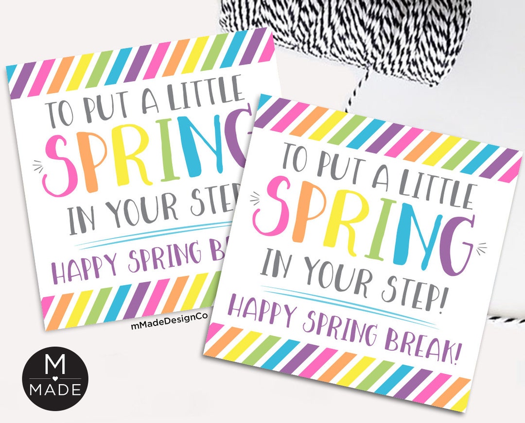 Spring Break Socks Gift Tags, to Put A Little Spring in Your Step ...