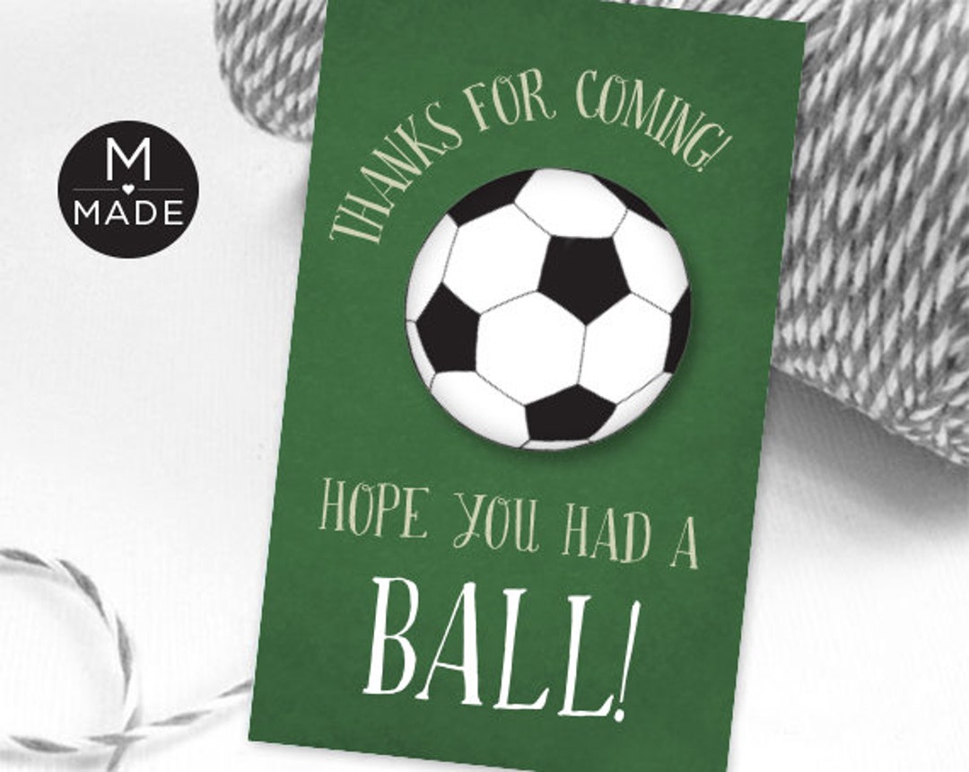 Soccer Tag, Printable Soccer Tag, Soccer Party Tag, Soccer Birthday Tag ...