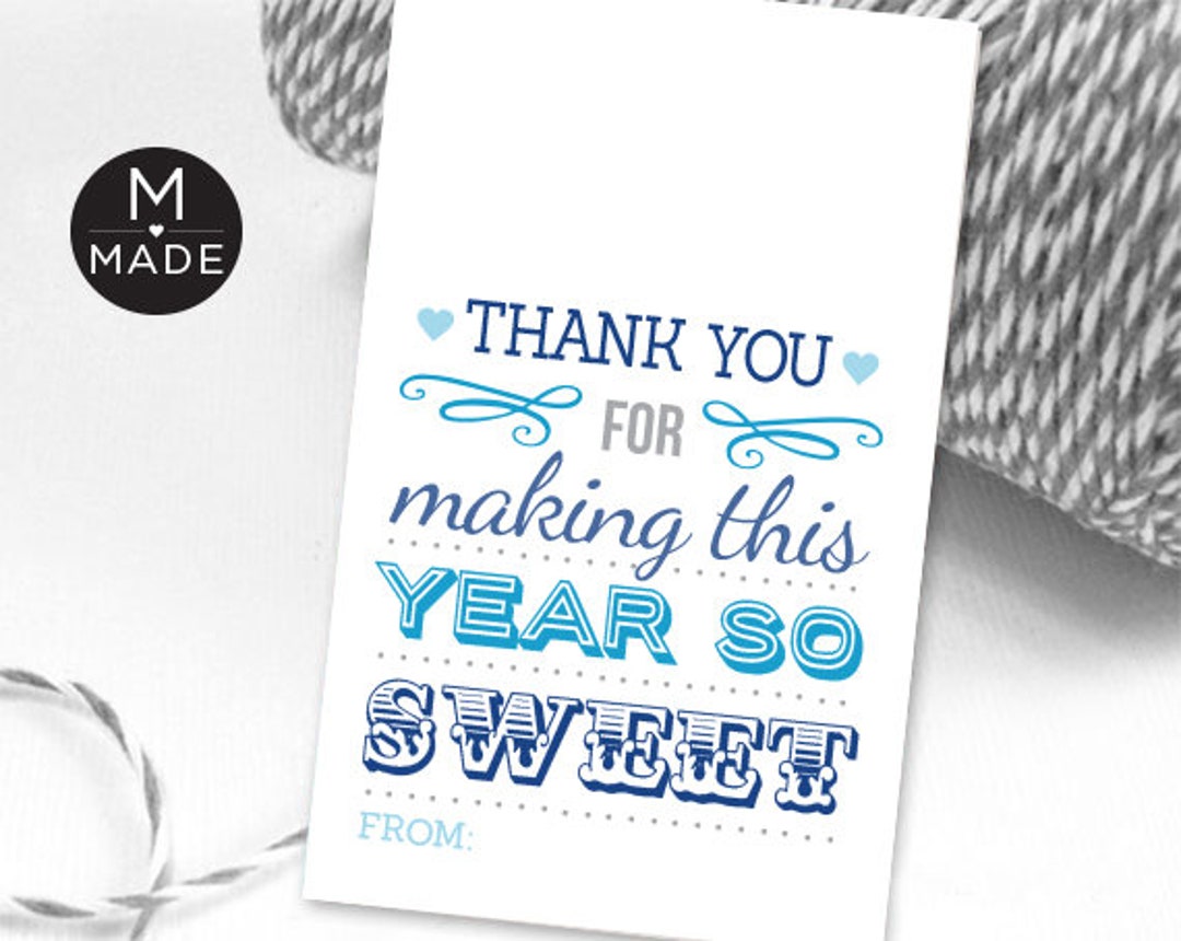 Teacher Gift Tags End of School Year Teacher Appreciation Week Treat ...