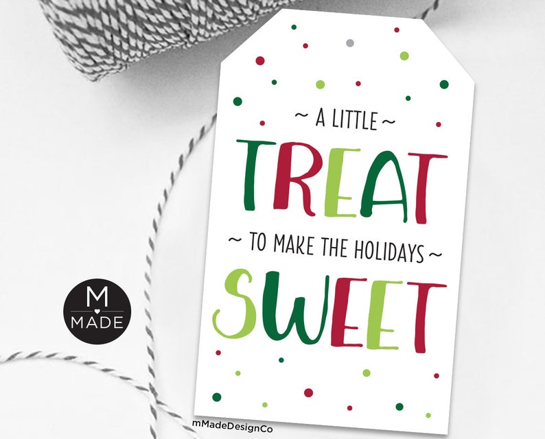 Personalizable A Little Treat to Make the Holidays Sweet Christmas ...