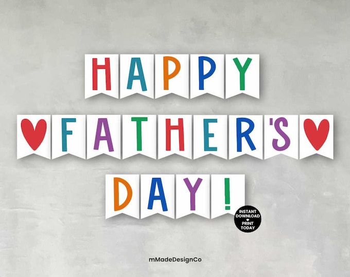 Happy Father's Day Banner, Father's Day Garland, Father's Day Décor ...