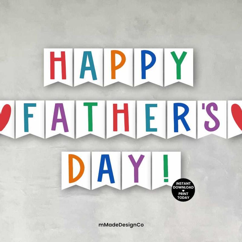 Happy Fathers Day Banner - Etsy