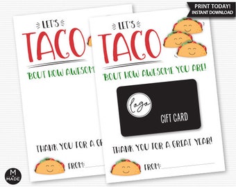 Teacher Appreciation Taco - Etsy