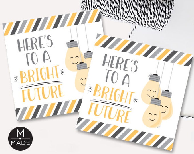 Here's to A Bright Future Tags,class of 2024 Tags,graduation Favor Tags ...