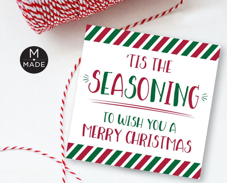 Tis the Seasoning Gift Tags Printable Christmas Tags Homemade Spice Mix ...