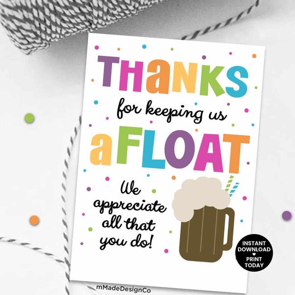 Thanks for Keeping Us Float - Etsy