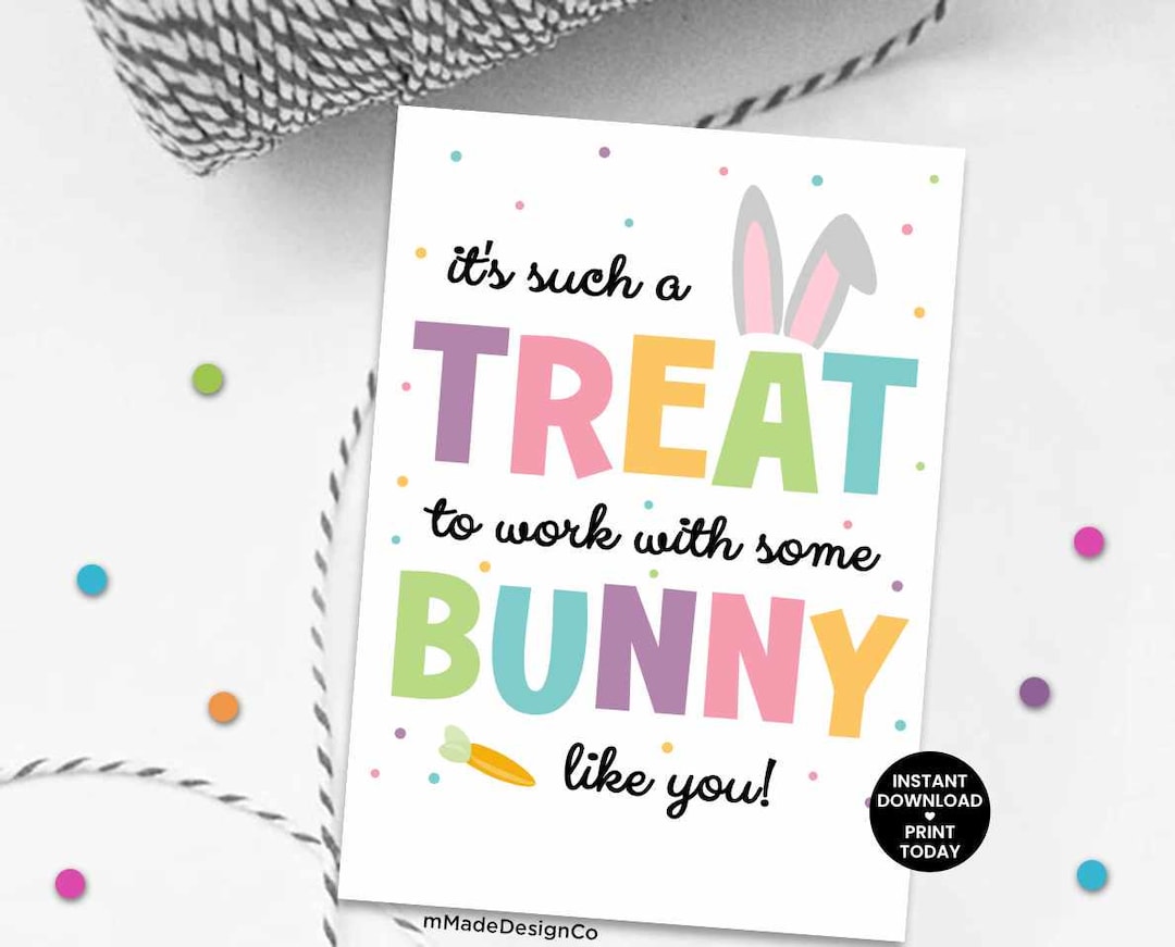 Coworker Easter Gift Tags Employee Appreciation Workplace Easter Treat ...