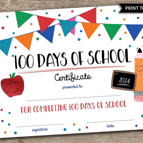 100th Day of School - Etsy