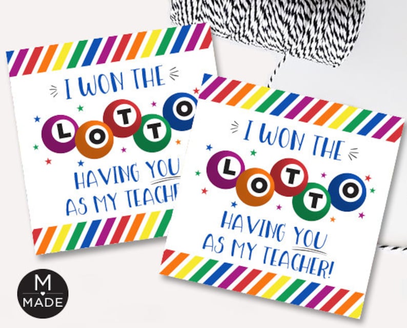 I Won the Lotto Having You as My Teacher Scratch Ticket Gift Tags ...