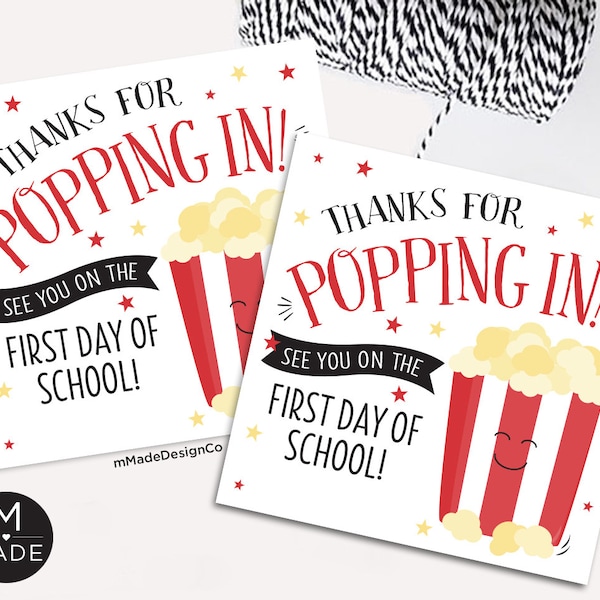 Thanks for Popping by Tags - Etsy