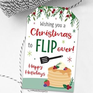 Christmas to Flip Over Tags Printable Pancake Mix Gift Tags Christmas ...