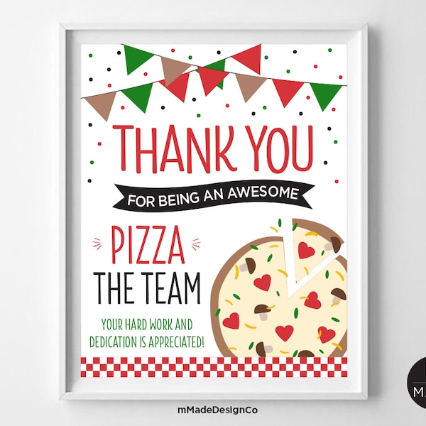 Staff Appreciation Pizza Party - Etsy