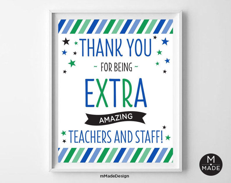 Extra Amazing Teachers and Staff Sign Teacher Appreciation - Etsy
