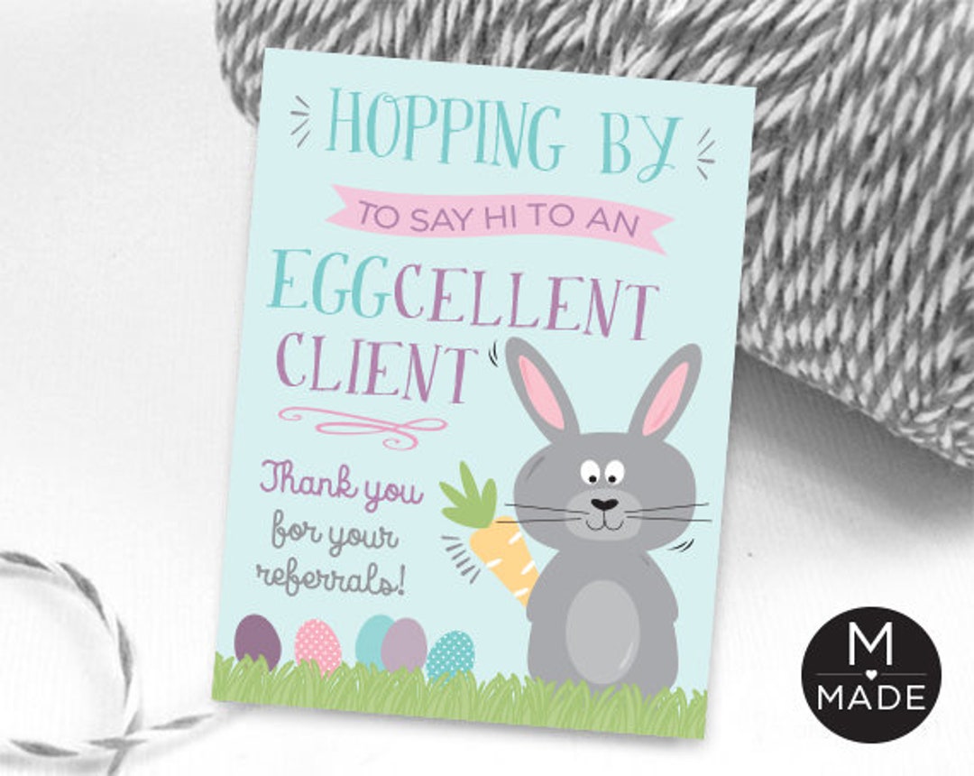 Spring Client Appreciation Gift Tags Referral Marketing Easter ...
