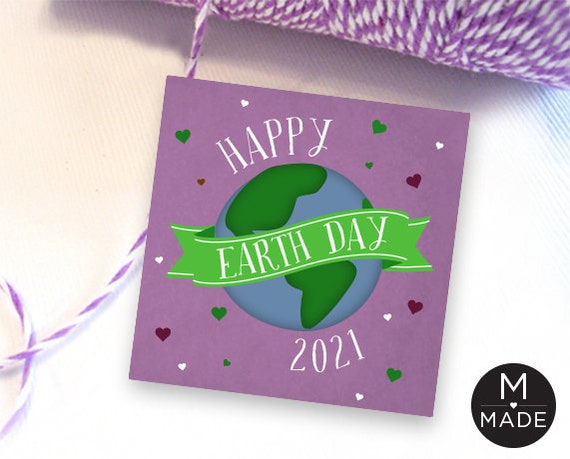 Earth Day Tags Printable Instant Download Environment Tags | Etsy