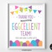 Thank You for Being an Eggcellent Team Sign Employee Appreciation ...